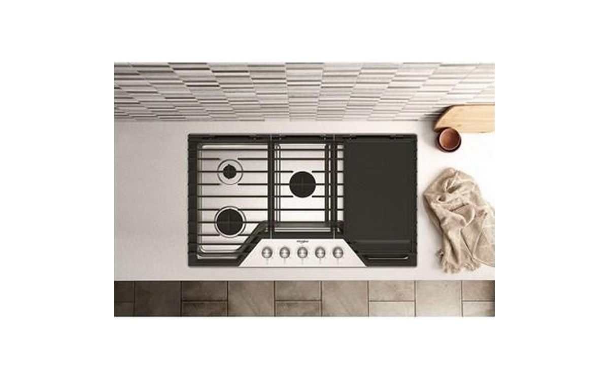 Table de cuisson à gaz encastrée de 36 po avec grille 2-en-1 et plaque ...
